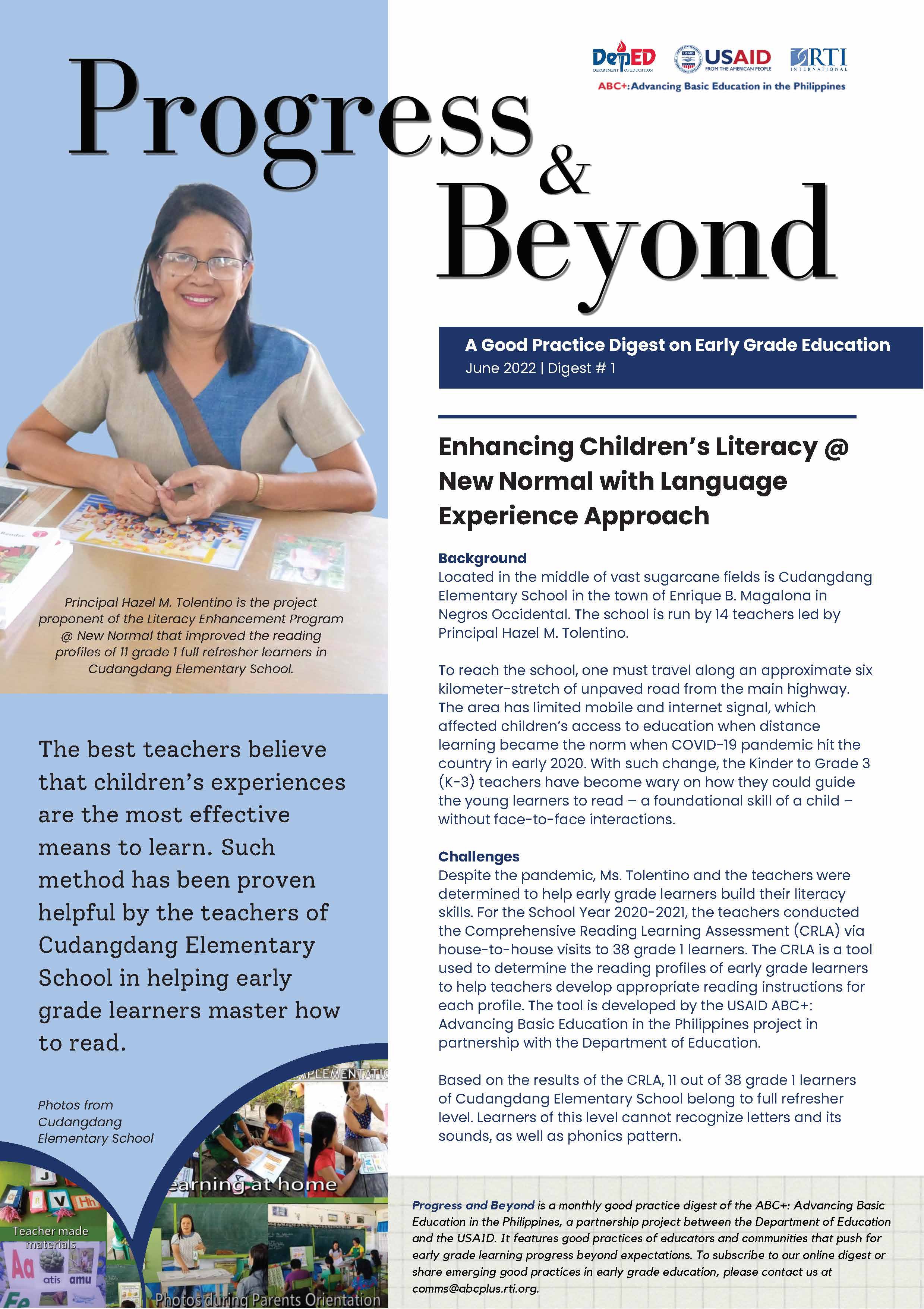 Enhancing Children’s Literacy @ New Normal with Language Experience ...